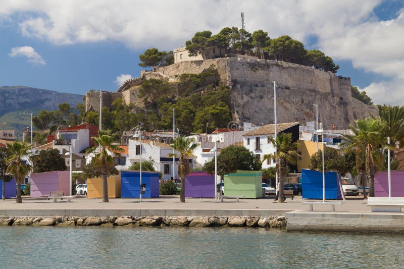 Denia Castle from the Waterfront Stock Photo - Image of spanish ...