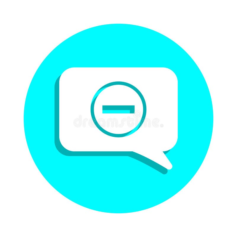Denial in a Communication Bubble Badge Icon. Simple Glyph, Flat Vector ...