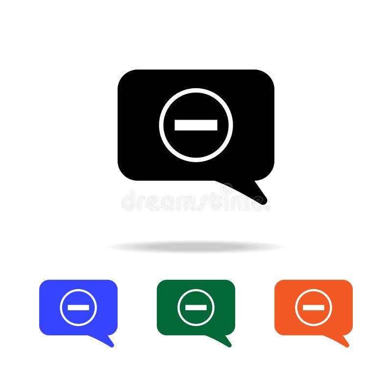 Denial in a Communication Bubble Icon. Elements of Simple Web Icon in ...