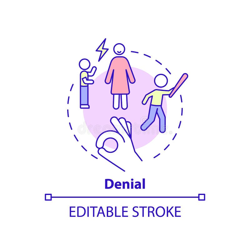 Denial concept icon stock vector. Illustration of conflict - 247485957