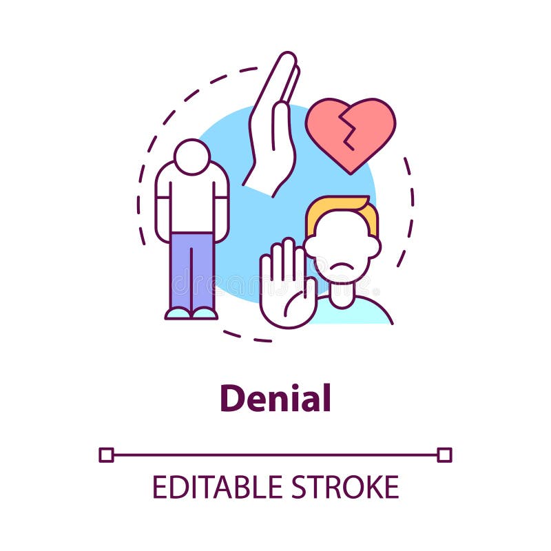 Denial concept icon stock vector. Illustration of problem - 238872334 Denial concept icon stock vector. Illustration of problem - 238872334