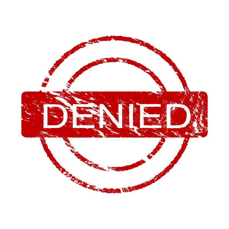 Denied ink stamp (vector) stock vector. Illustration of notification ...