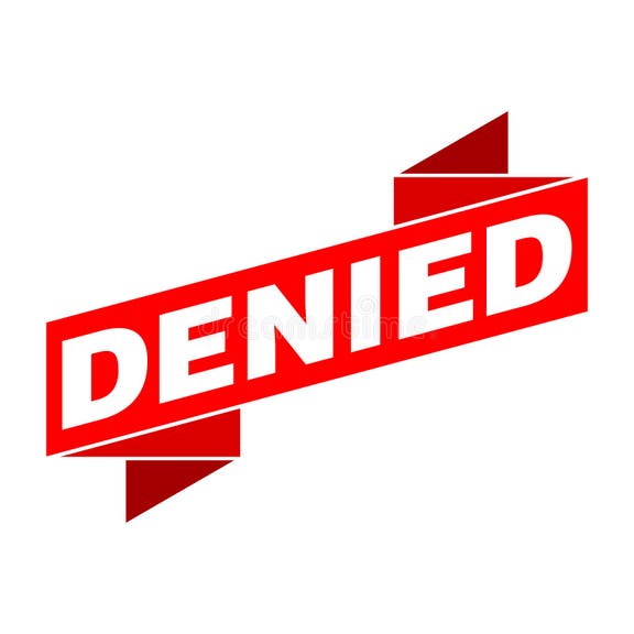 Denied Letter Rubber Stamp Vector Design Template Stock Vector ...