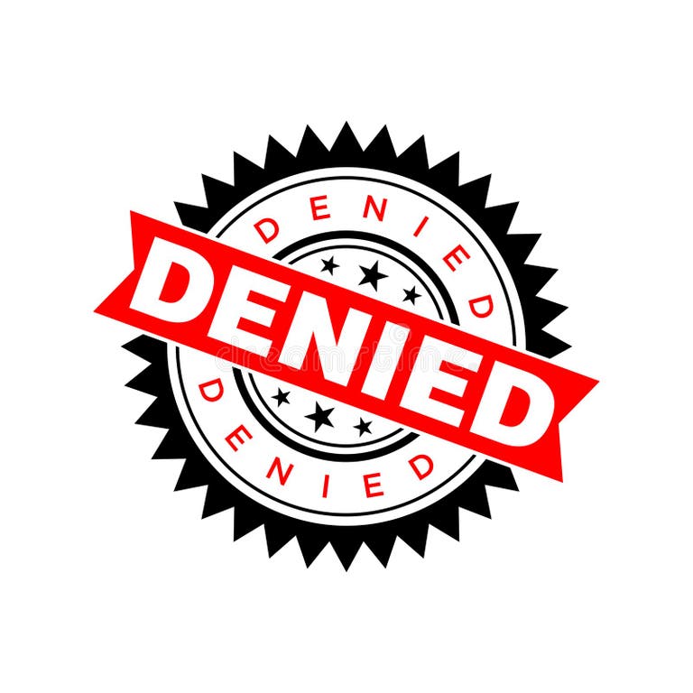 Denied Letter Rubber Stamp Vector Design Template Stock Vector ...
