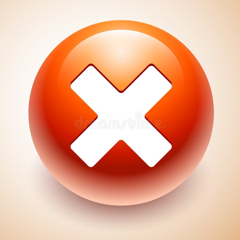 Denied red symbol stock illustration. Illustration of business - 42781383