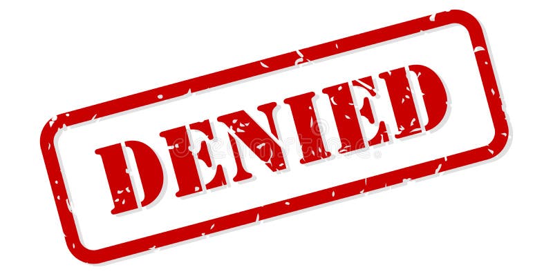 Denied ink stamp (vector) stock vector. Illustration of control - 10160091