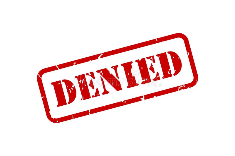 Denied Rubber Stamp Vector stock vector. Illustration of vector - 342551044