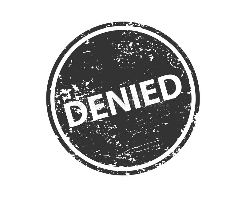Denied Sign Sticker. Stamp Vector Texture Stock Vector - Illustration ...