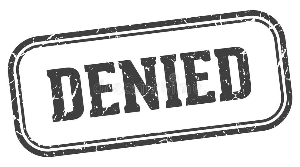 Denied Stamp. Denied Rectangular Stamp on White Background Stock Vector ...