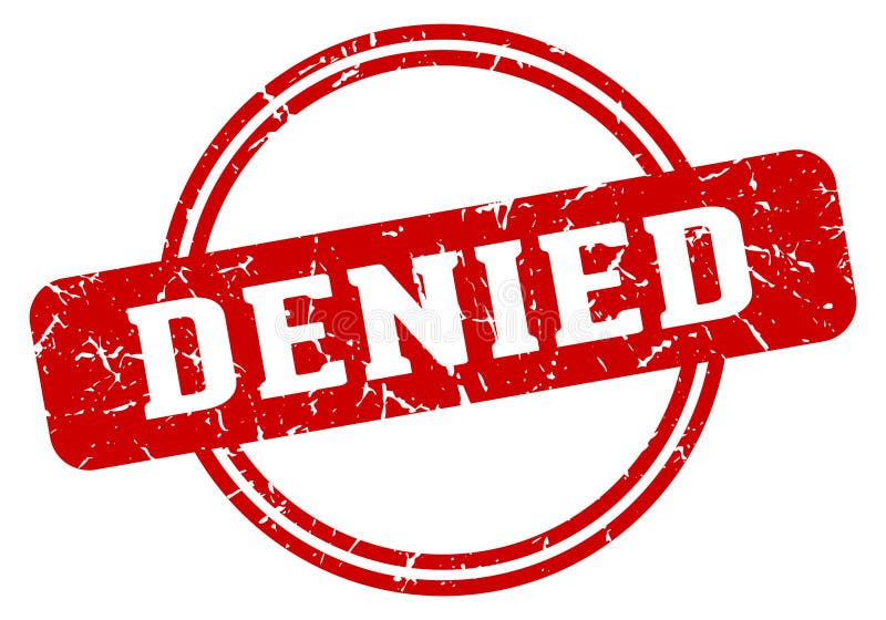 Denied stamp stock vector. Illustration of textured - 349492839