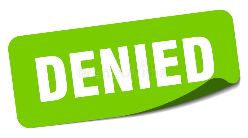 Denied Sticker. Denied Label Stock Vector - Illustration of vector ...