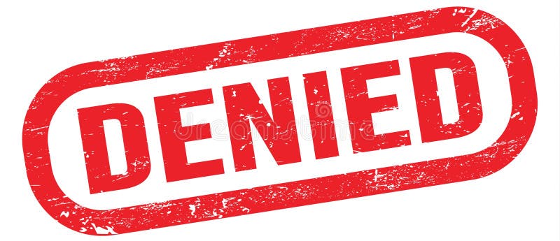 DENIED, Text on Red Rectangle Stamp Sign Stock Illustration ...