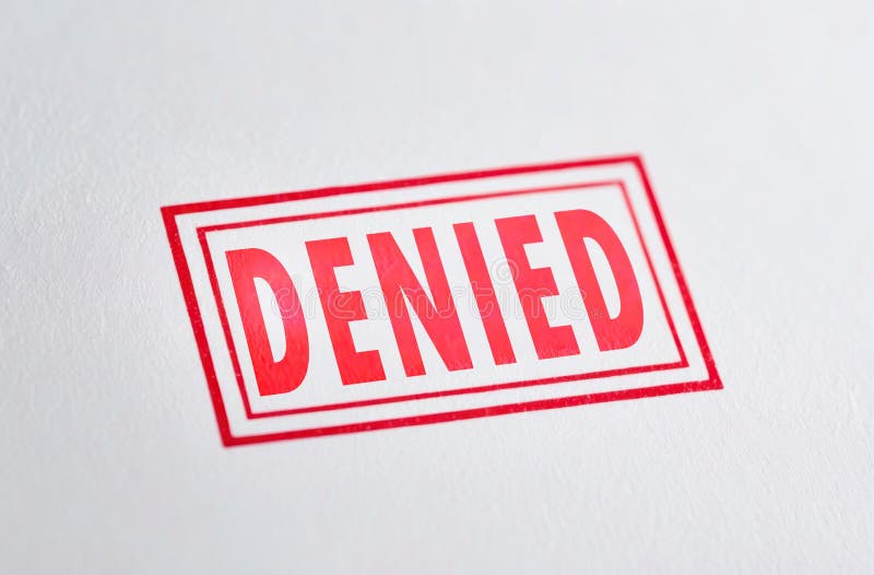 DENIED Text Words Phrase Seal Stamp on Paper Stock Illustration ...