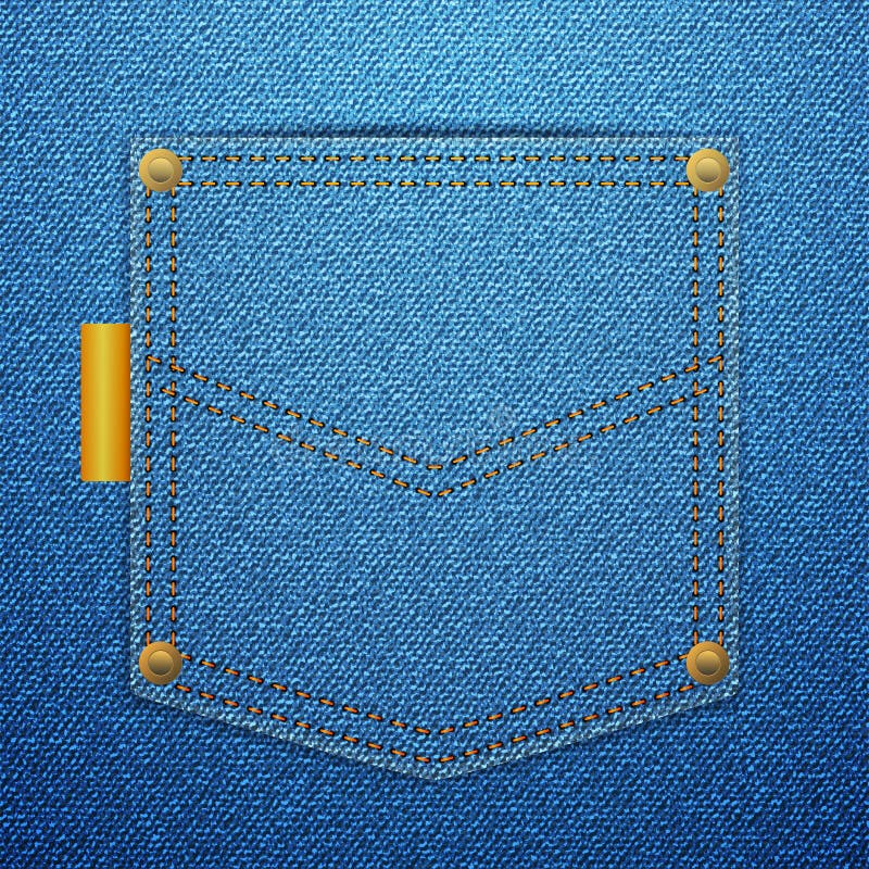 Denim back pocket stock vector. Illustration of detail - 38611221