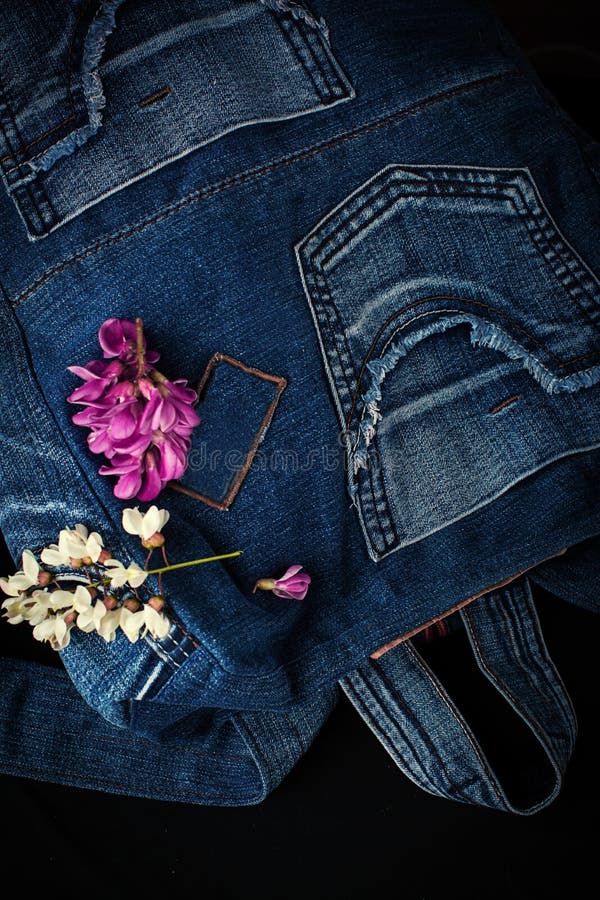 Denim backpack stock photo. Image of grunge, reliable - 71951064