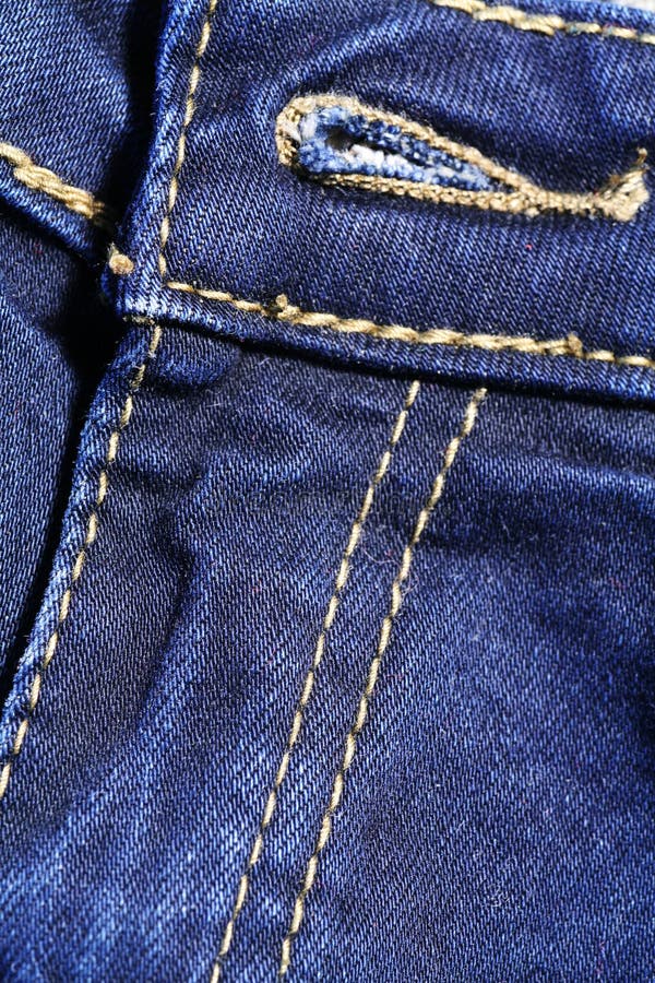 Denim Blue Jeans Button Hole Stock Image - Image of pants, jean: 37475553