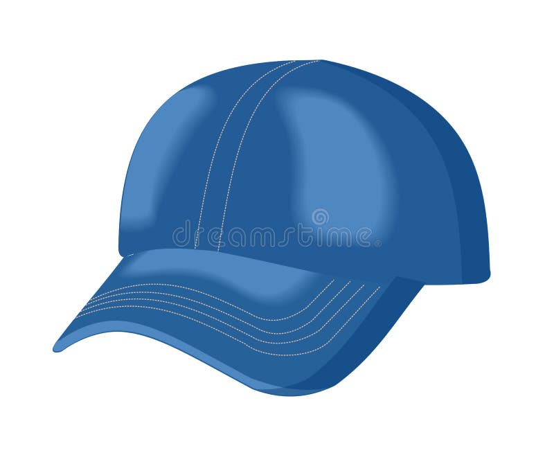 Denim Cap. Blue Baseball Cap. Isolated Vector Objects Stock ...