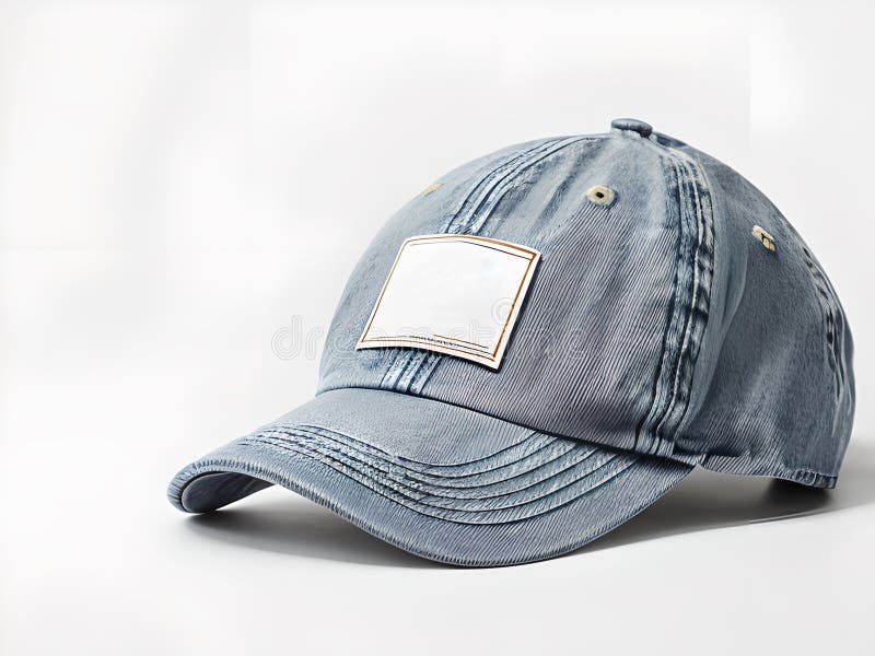 Denim Cap in Isolated Background with Photo Product Lighting Stock ...