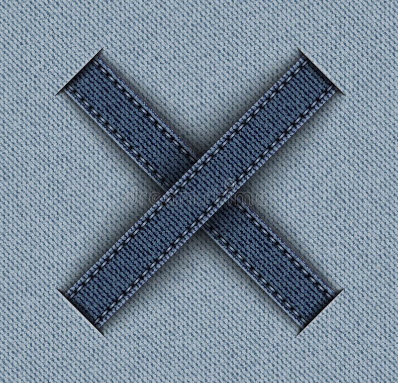 Jeans Cross Graphic Vector Seamless Pattern. Stock Vector ...