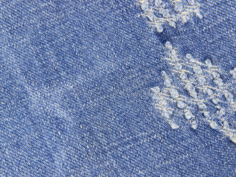 The Denim is Damaged with Blue Color, Old Condition Stock Photo - Image ...