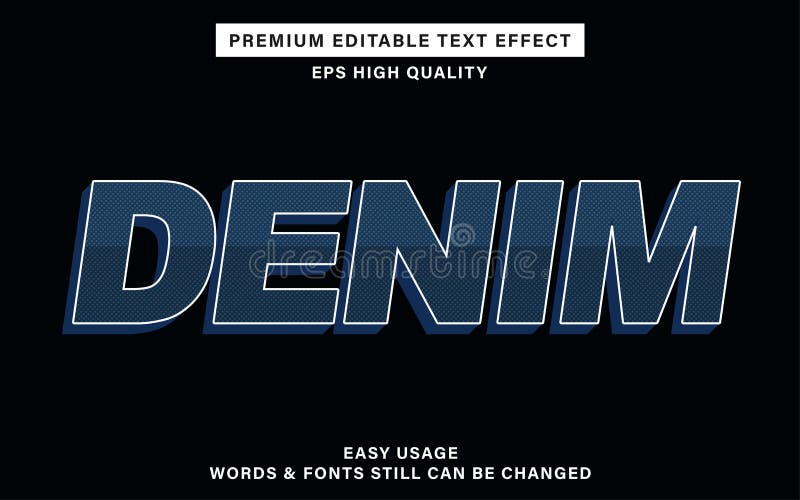 Denim Text Effect Stock Illustrations – 303 Denim Text Effect Stock ...
