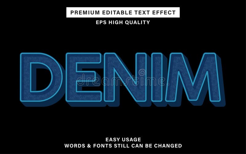 Denim Text Effect Stock Illustrations – 350 Denim Text Effect Stock ...