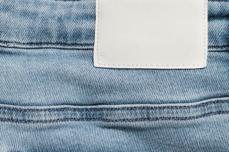 Denim Fabric Close-Up Back View Showcasing Texture and Stitching with a ...