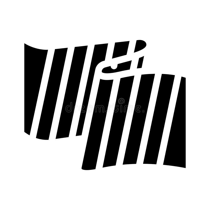 Denim Fabric Glyph Icon Vector Illustration Stock Illustration ...