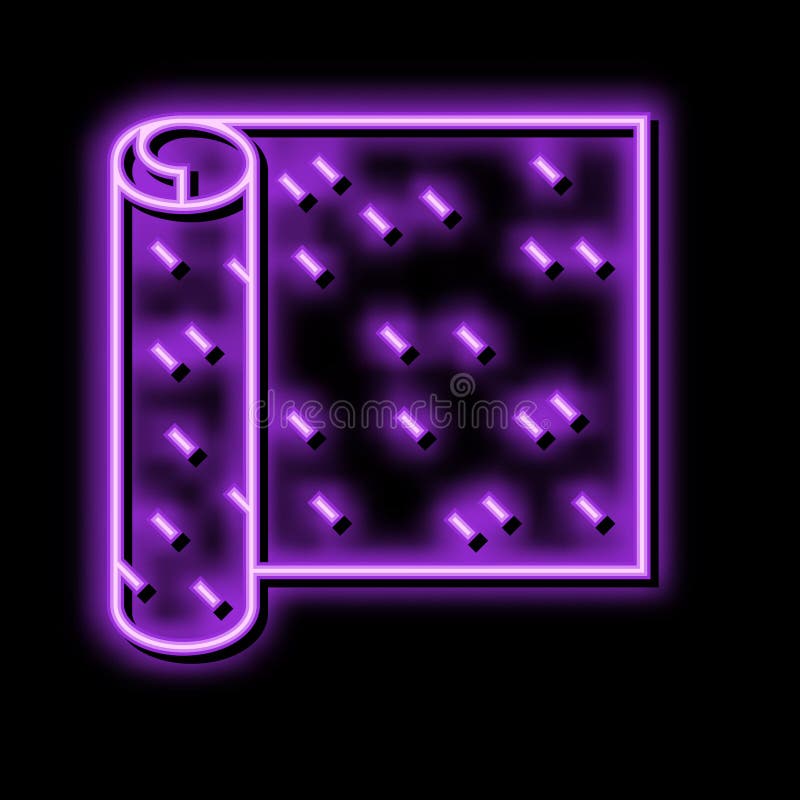 Denim Fabric Neon Glow Icon Illustration Stock Vector - Illustration of ...