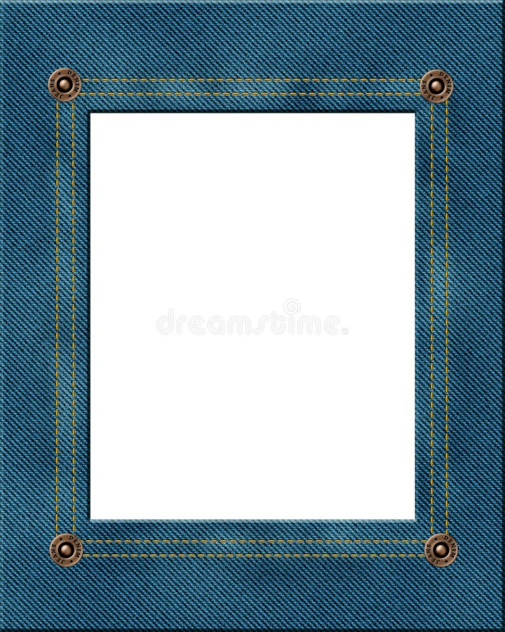 Denim frame stock image. Image of framing, border, isolated - 7281613