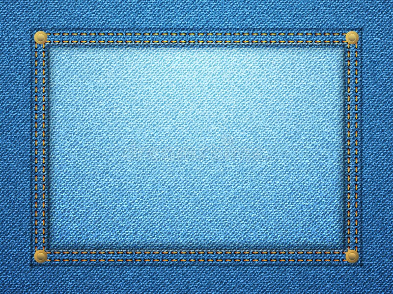 Denim frame stock vector. Illustration of canvas, stitch - 36608351