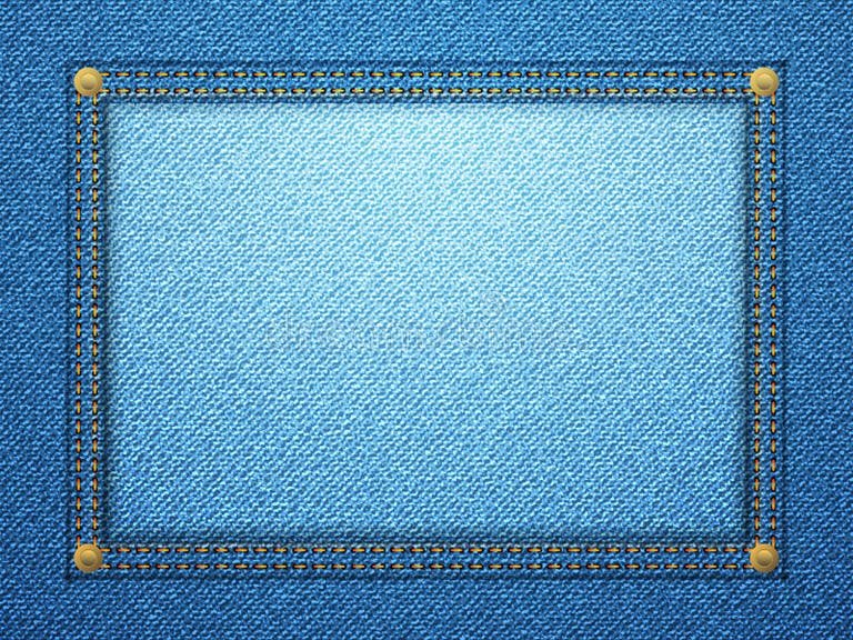 Blue Denim Jeans Seam Border Texture Stock Illustrations – 303 Blue ...