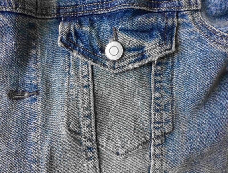 Denim Jacket and Denim Jacket Pockets Stock Photo - Image of apparel ...