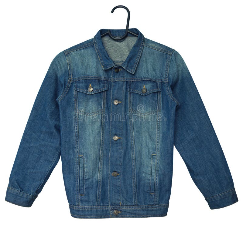 Denim jacket stock photo. Image of clothing, hanger, cloth - 54205702