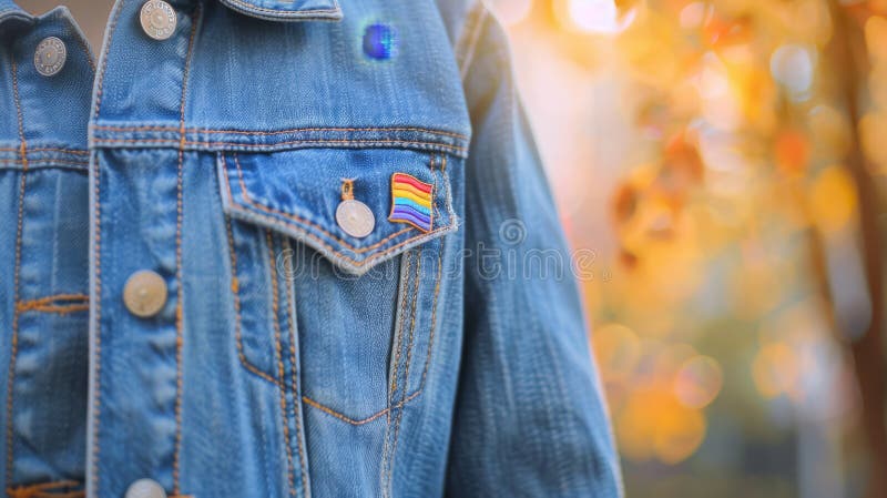 Denim Jacket Rainbow Patch Ai Generated Stock Photos - Free & Royalty ...