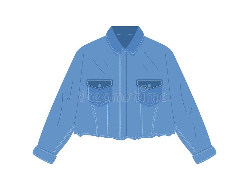 Denim Jacket Vector Concept Stock Vector - Illustration of grunge, blue ...