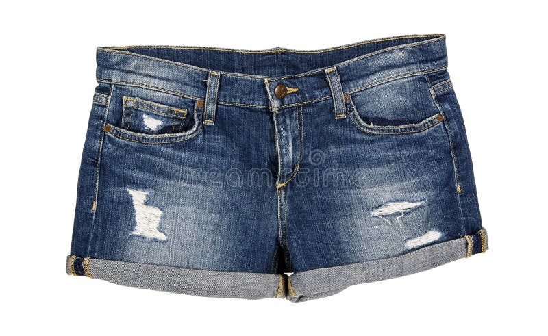 Denim Jean Shorts Front stock photo. Image of holes, pockets - 32092678