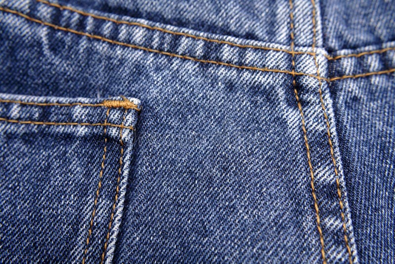 Blue Jeans Close Up of Stitching Stock Image - Image of line, clean ...
