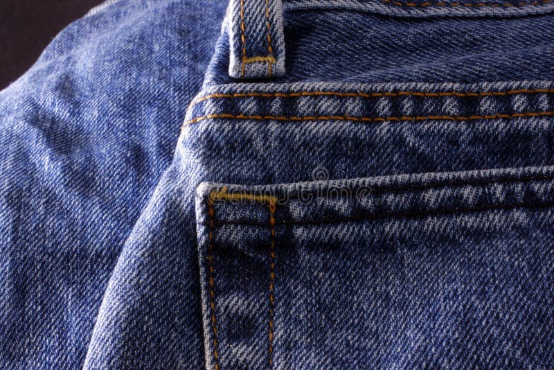 Denim Jeans Back Pocket stock image. Image of sewing, pocket - 3538521