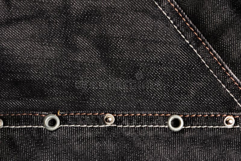 Denim Jeans Cloth with Seams and Buttons Stock Image - Image of banner ...