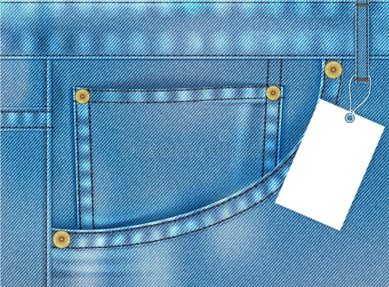 Denim jeans pocket stock vector. Illustration of blank - 32654342
