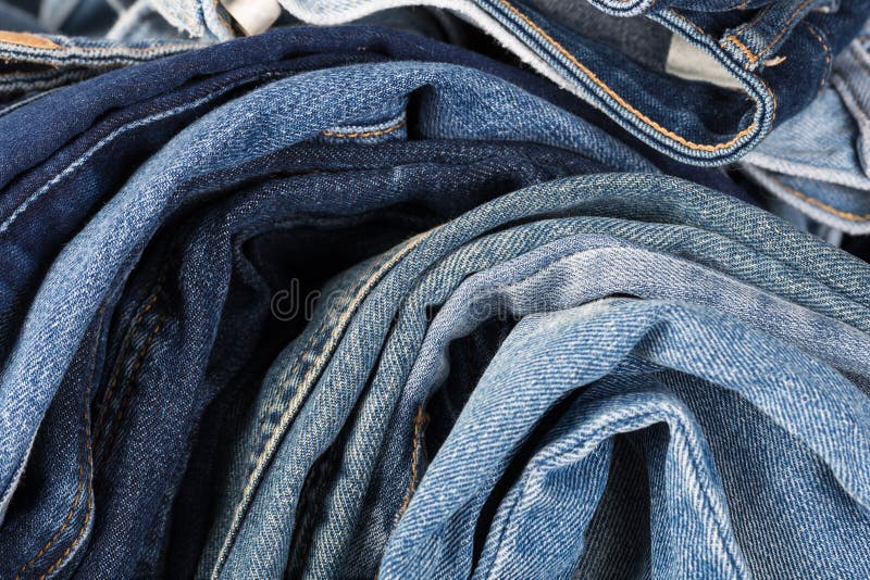 Crumpled Jeans on Floor stock image. Image of cotton - 48531261