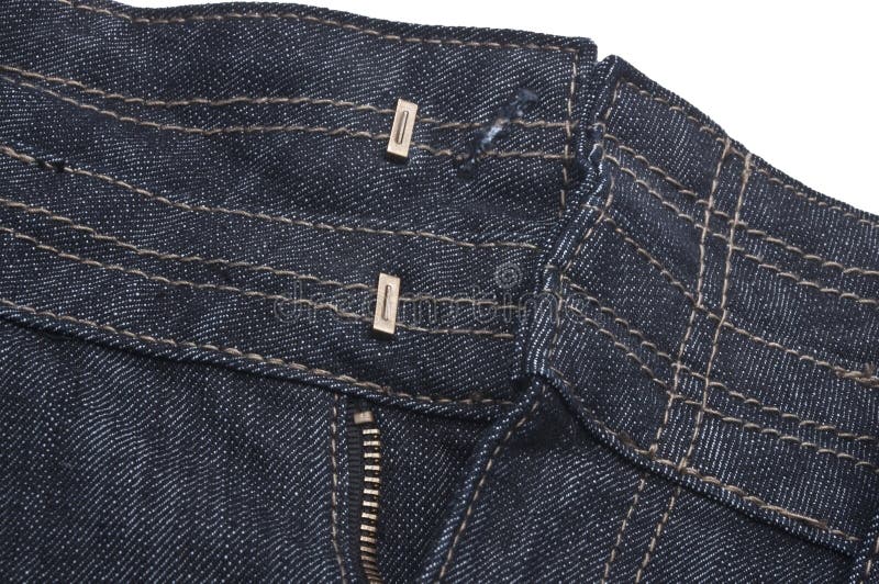 Denim Jeans Unbuttoned stock image. Image of path, studio - 14758403