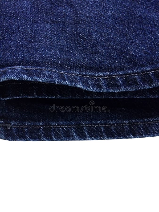 Denim Jeans on White Background with Text Space Stock Image - Image of ...