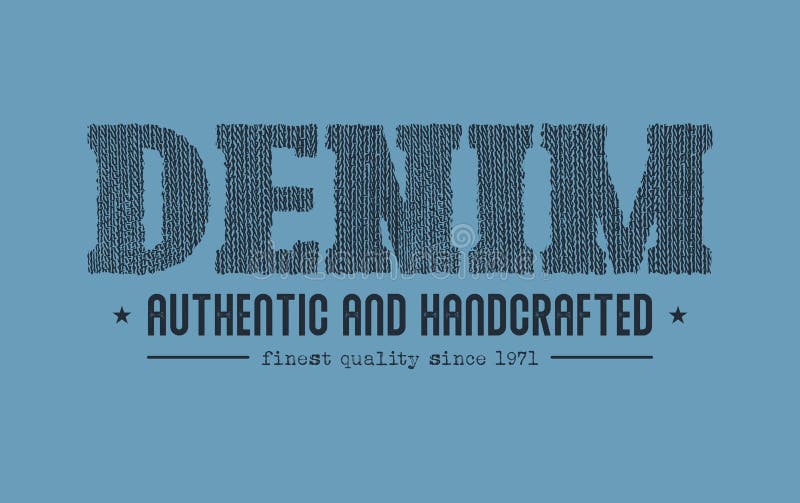 Denim Label Typographic Elements. Vector Background Stock Vector ...