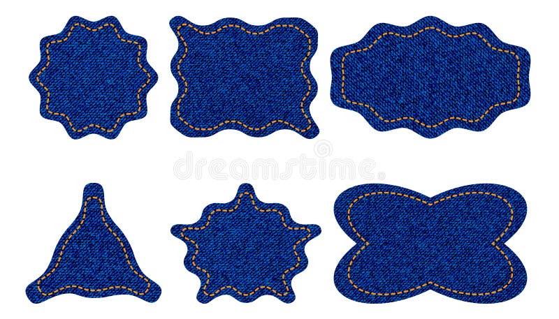 Denim labels and badges stock vector. Illustration of frame - 51244414