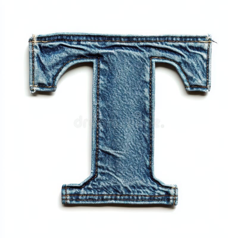 A Denim Letter "T" Designed for Creative Applications Stock ...