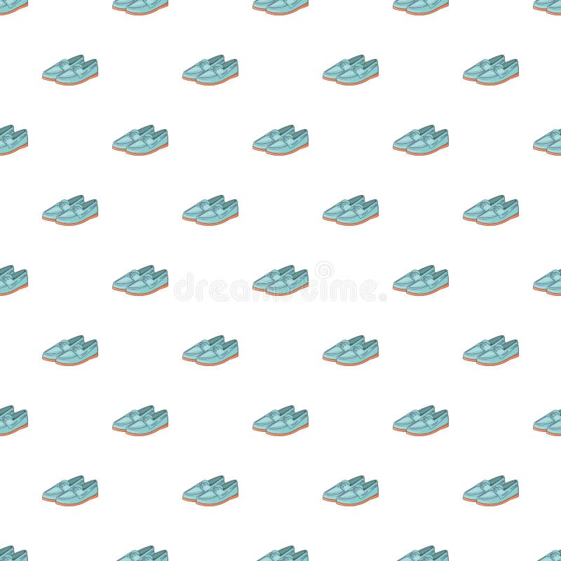 Denim Loafers Pattern, Cartoon Style Stock Vector - Illustration of ...