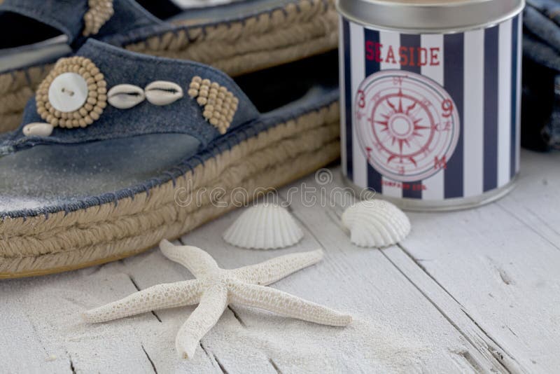 Denim marine still life stock image. Image of vacation - 134494301
