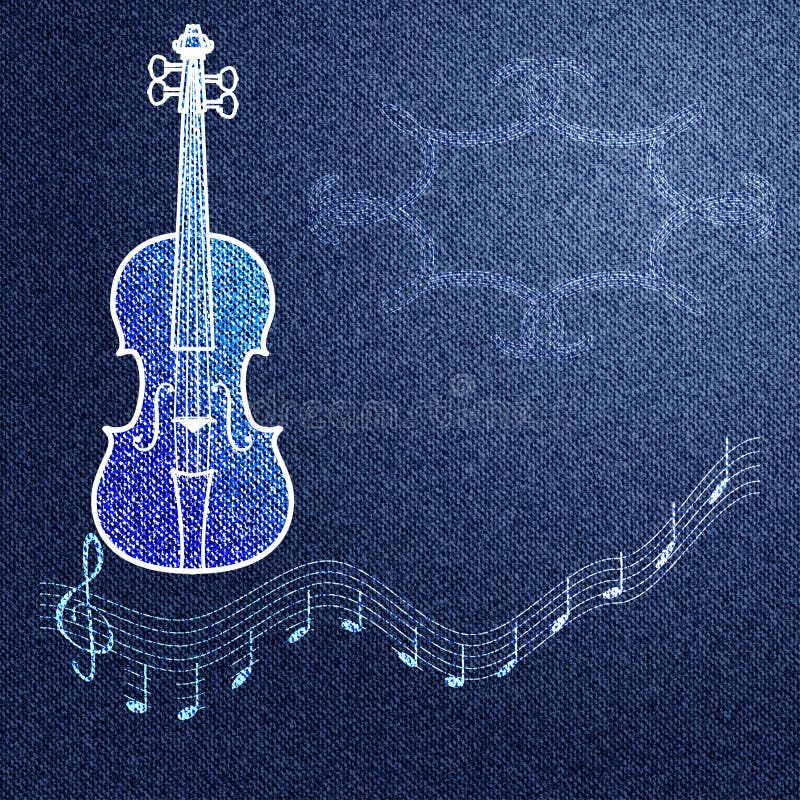 Jeans Background with White Floral Tape. Stock Vector - Illustration of ...